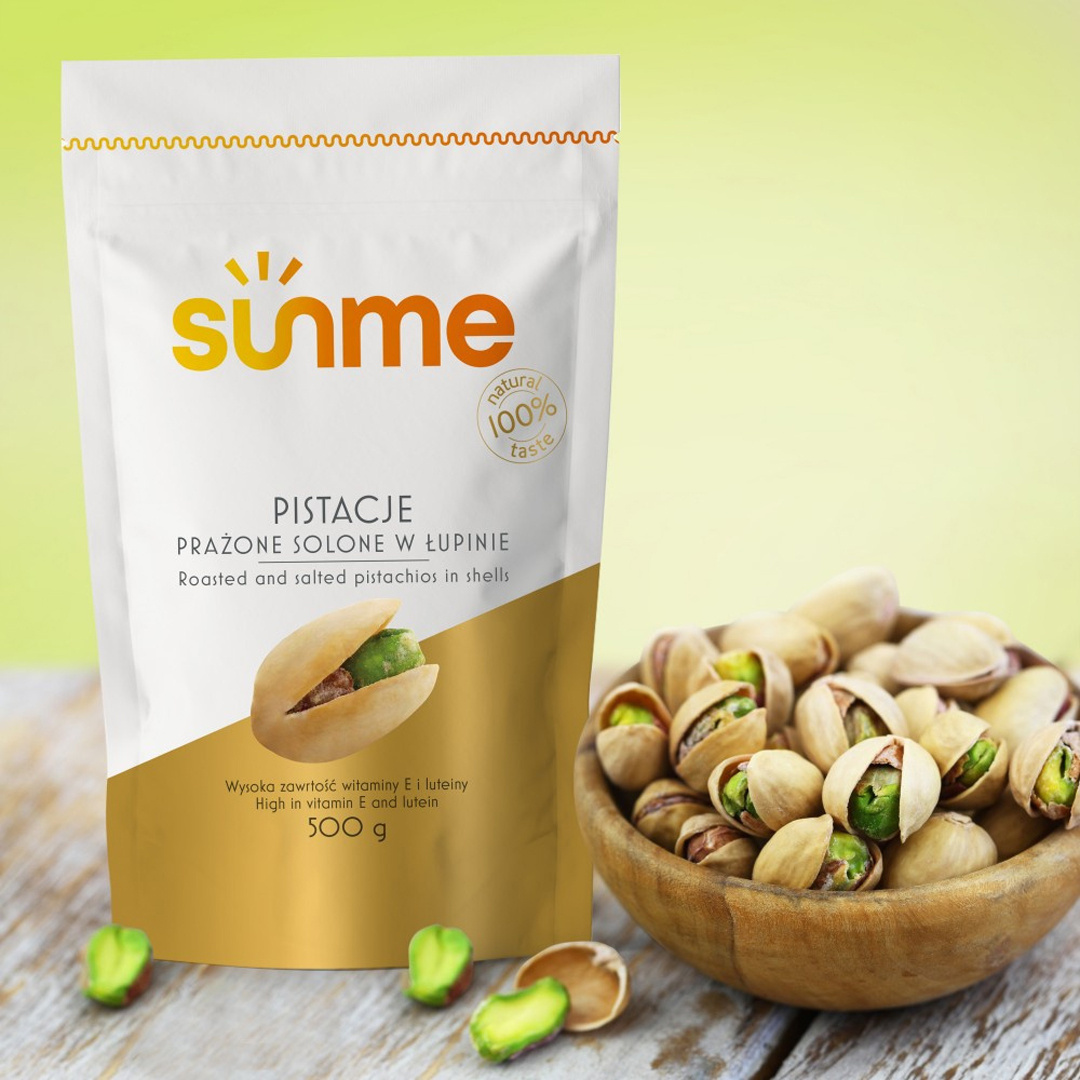 Sunme Pistacje prażone solone w łupinie 500 g idealne do przekąsek ...